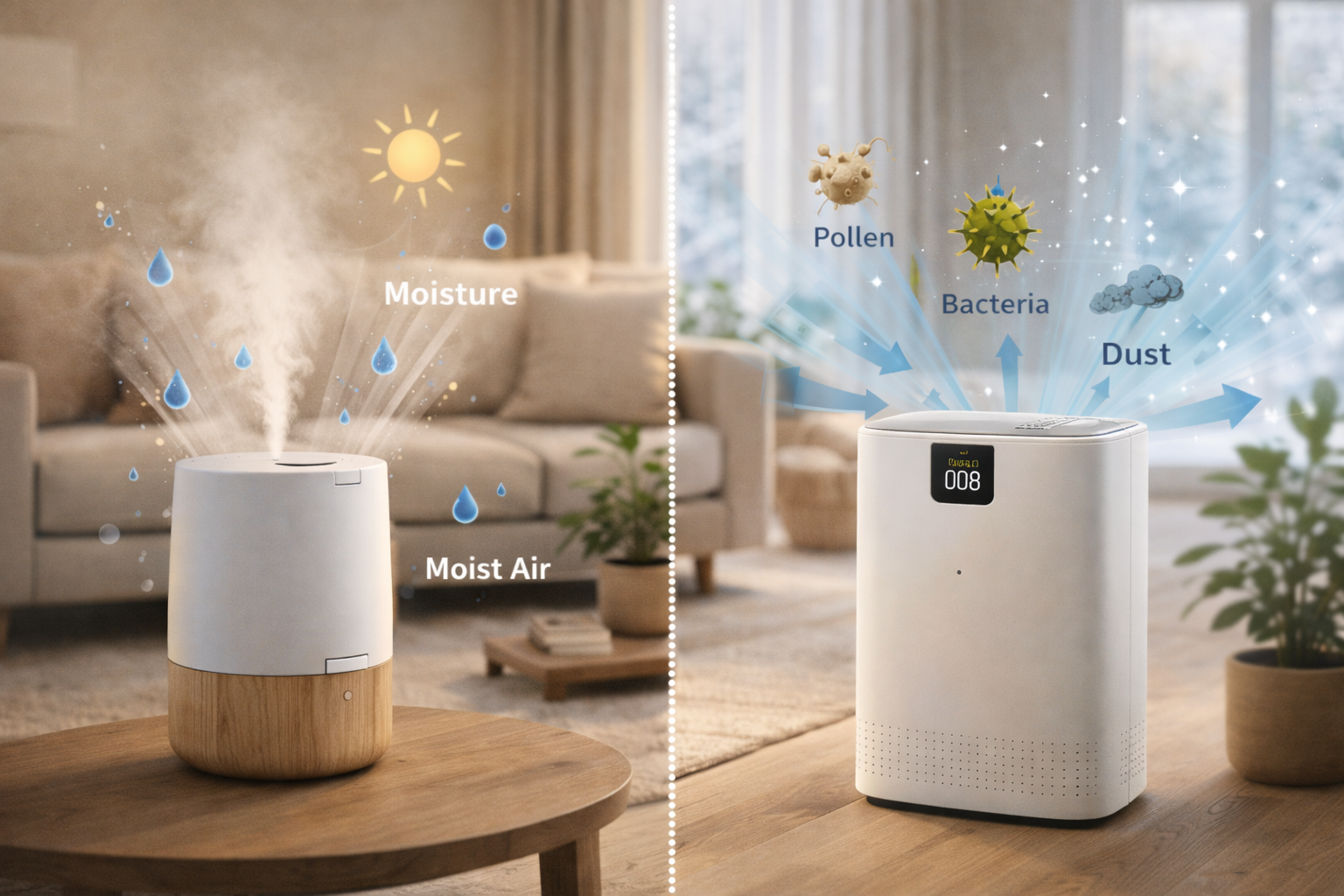 Humidificateur ou purificateur d'air : lequel choisir